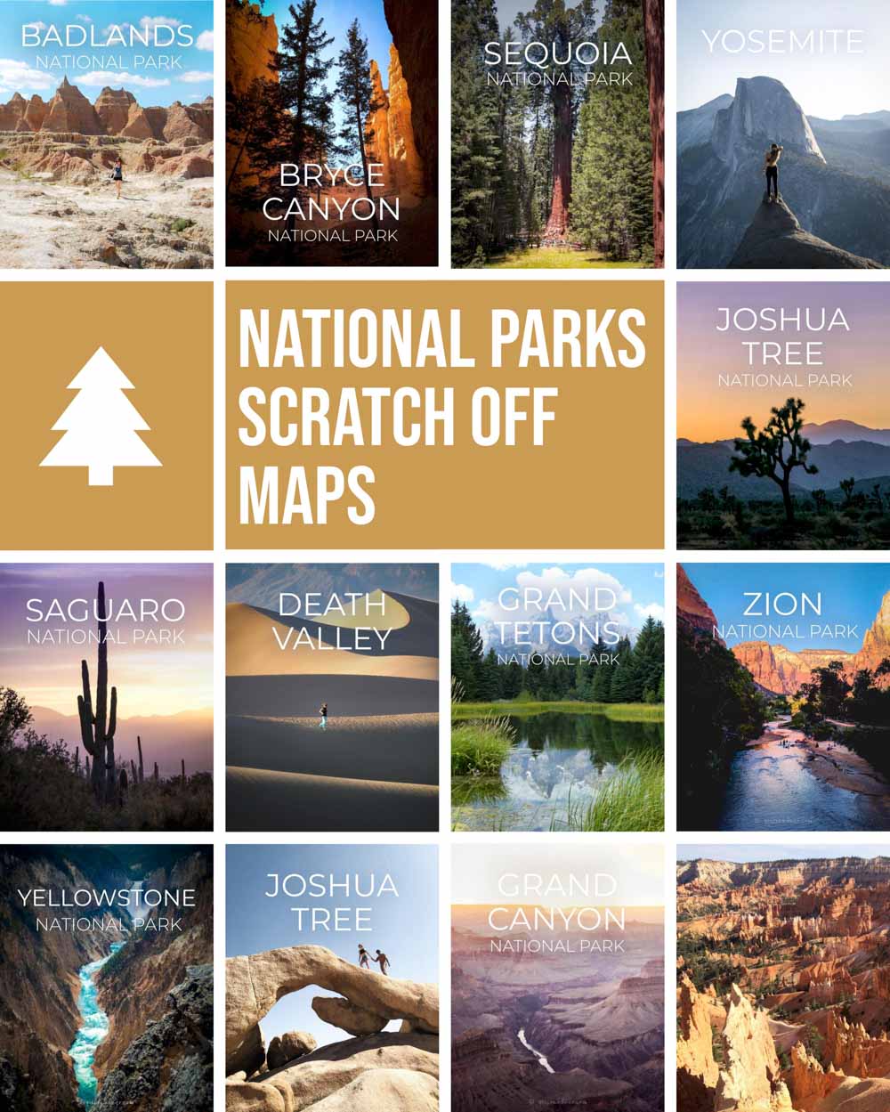 20 Best National Park Scratch Off Maps & Poster + Push Pin Maps 2023